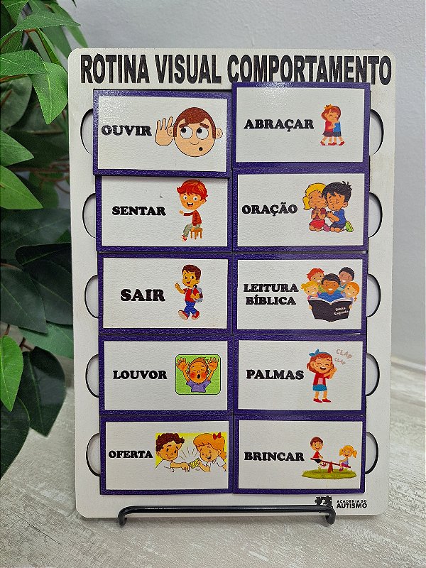 Rotina Visual Comportamento - Quadro - Loja da Academia do Autismo