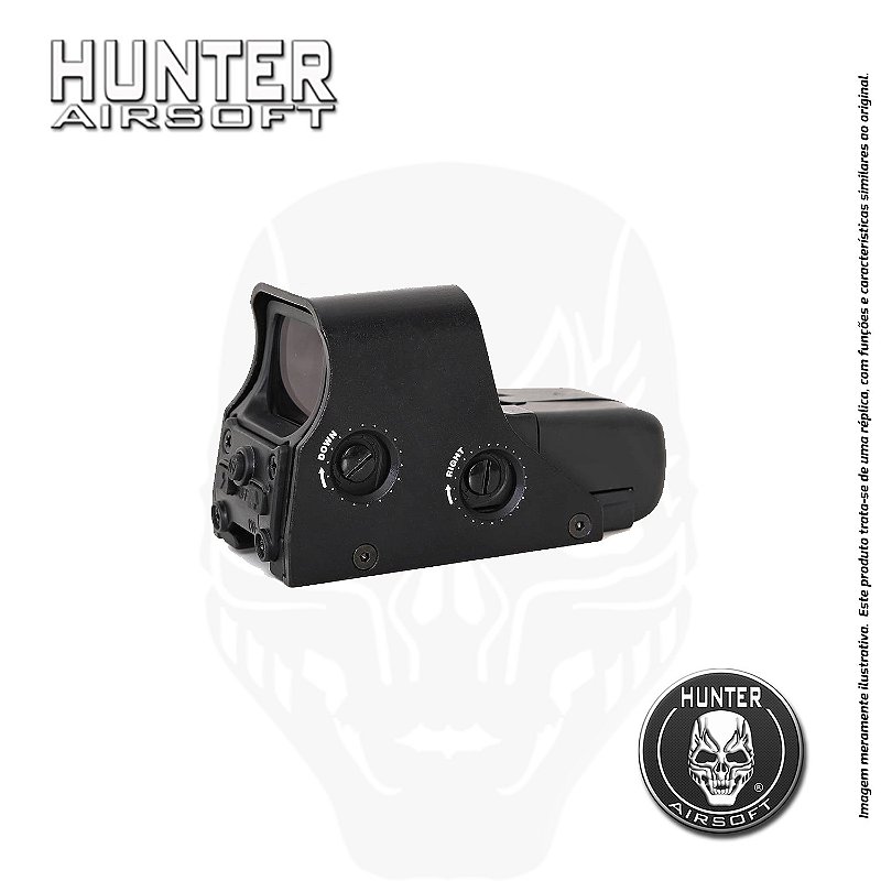 Red Dot mod Eotech 551 trilho 22mm preto réplica - Hunter Airsoft - Hunter Airsoft