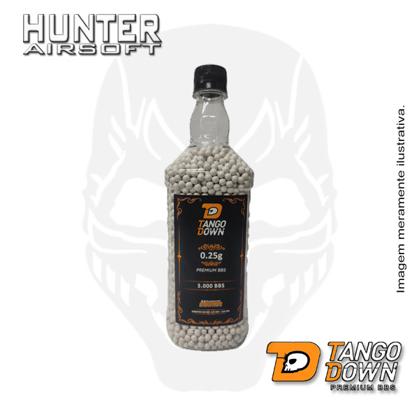 BB 0,25 gr 5000 un Airsoft Assault Series - Tango Down - Hunter Airsoft