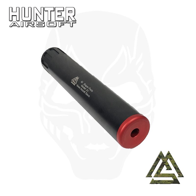 Supressor Airsoft aluminio M4/M16 CCW 14mm Airsoft 38x150mm - MS Parts - Hunter Airsoft