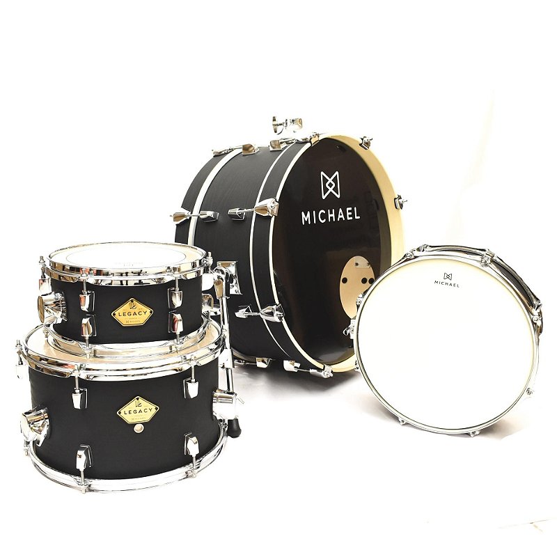 BATERIA MICHAEL LEGACY DML410 SHELL PACK BUMBO 20 MATT BLACK - Musical ...