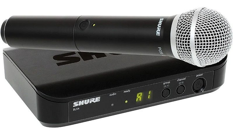 MICROFONE SHURE SEM FIO BLX24BR/PG58 FREQUENCIA M15 - Musical RIFF - Loja de Instrumentos Musicais
