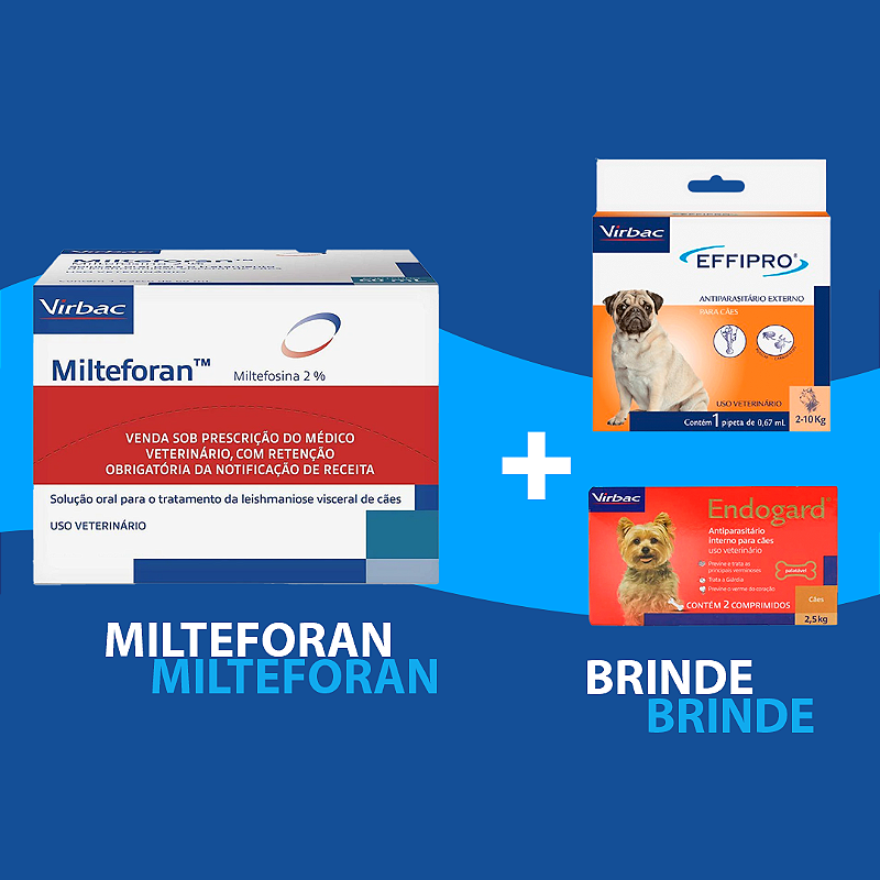 Antiparasitário Virbac Milteforan para Cães - Loja | Blumerkpontocom