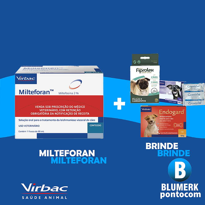 Antiparasitário Virbac Milteforan para Cães - Loja | Blumerkpontocom