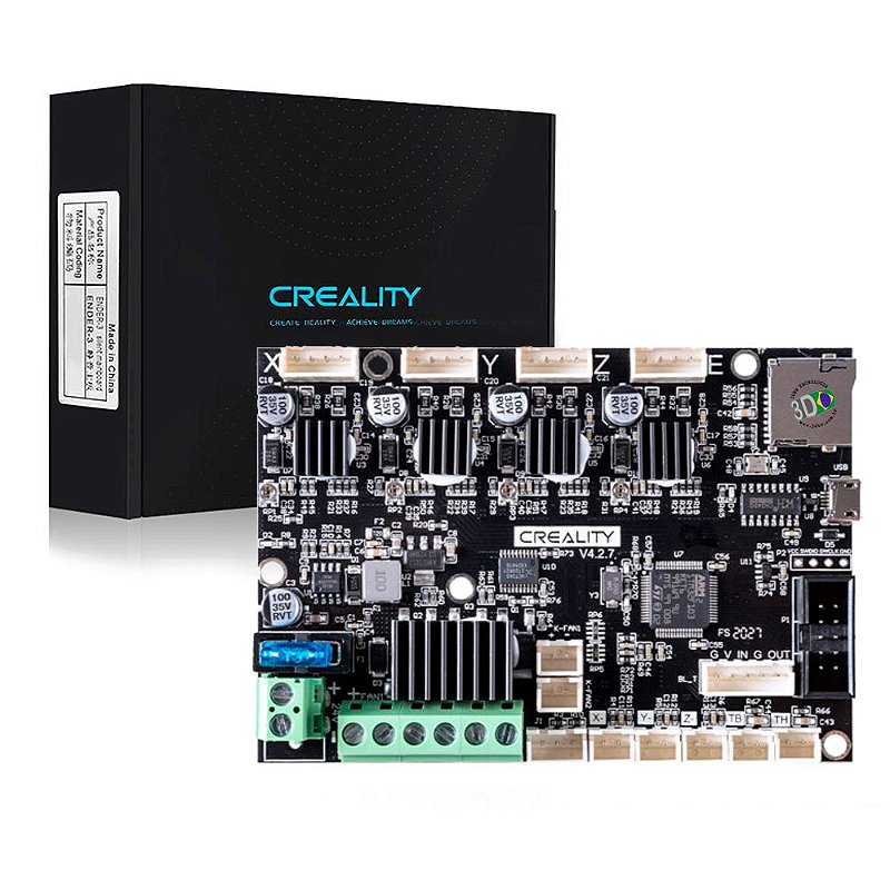 Controladora Original Creality V4.2.7 para Impressora 3D - 3DBR, as ...
