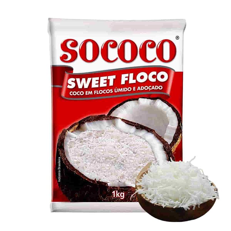 Coco em Flocos Úmidos e Adoçados | 1kg | Sacoco - Mercadoce - Doces ...