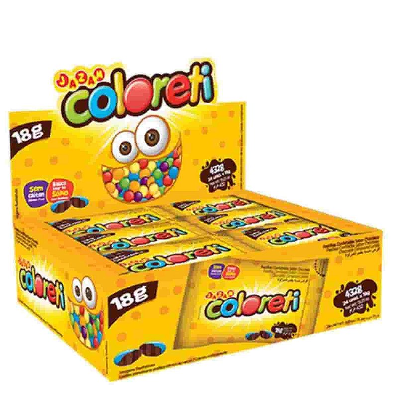 Chocolate Confeitos Coloreti 24 unidades de 18g Jazam | Compre na ...