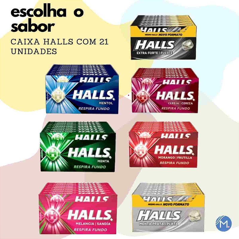 Bala Halls Display com 21 unidades | Escolha o Sabor | Compre na Merca ...