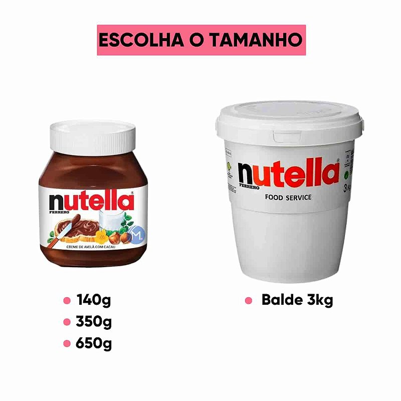 Creme de Avelã Nutella | Compre na Mercadoce | Escolha o Tamanho - Mercadoce - Doces ...