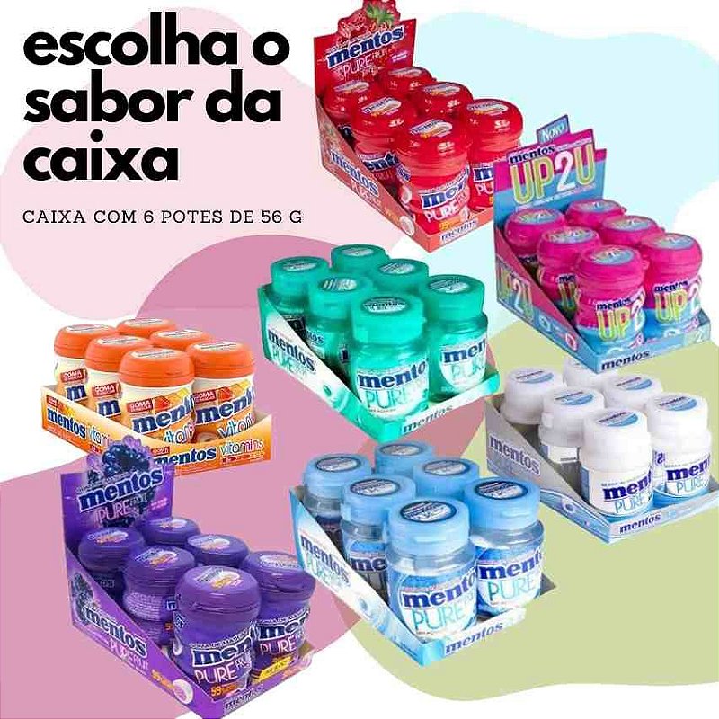 Goma de Mascar Mentos Display com 6 unidades | Compre na Mercadoce ...