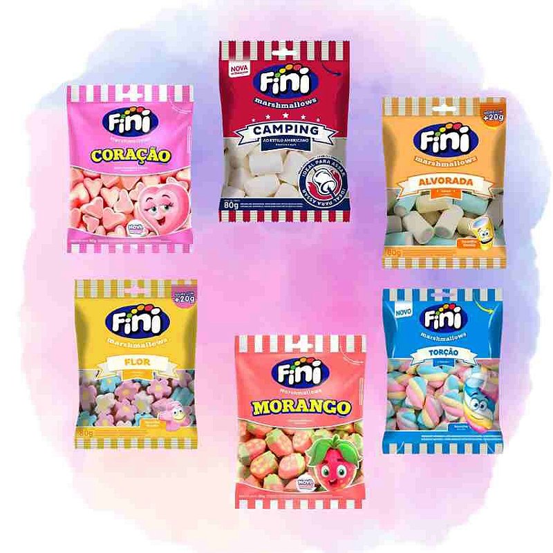 Marshmallow Fini 80g | Escolha o Sabor - Mercadoce - Doces, Confeitaria ...
