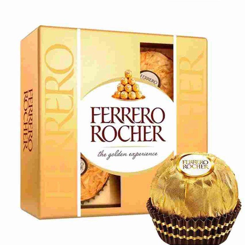 Caixa De Bombom Ferrero Rocher Com 4 Unidades 50G | Mercadoce ...