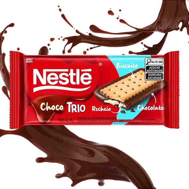 Choco Nestlé Chocolate ao Leite Chocotrio 90g | Compre na Mercadoce ...