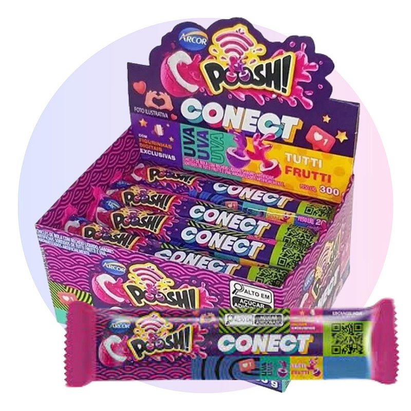 Chiclete Poosh Connect | 300g | Arcor - Mercadoce - Doces, Confeitaria ...