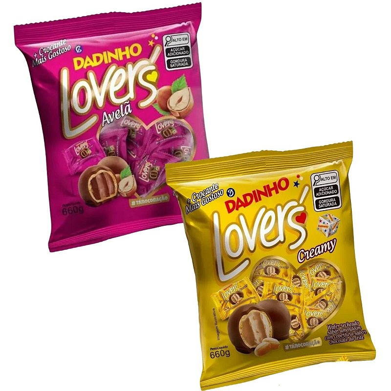 Bombons Dadinho 660g Avelã ou Creamy - Mercadoce - Doces, Confeitaria e ...