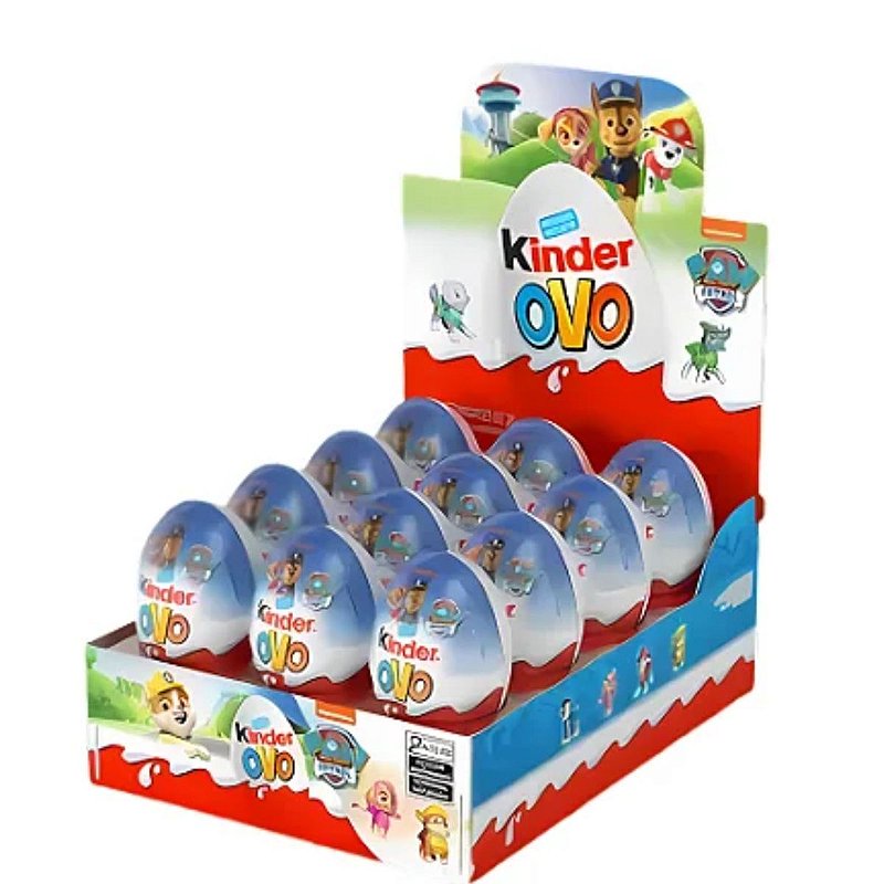 Kinder Ovo Patrulha Canina 12 Unidades 20g – Kinder Surprise ...