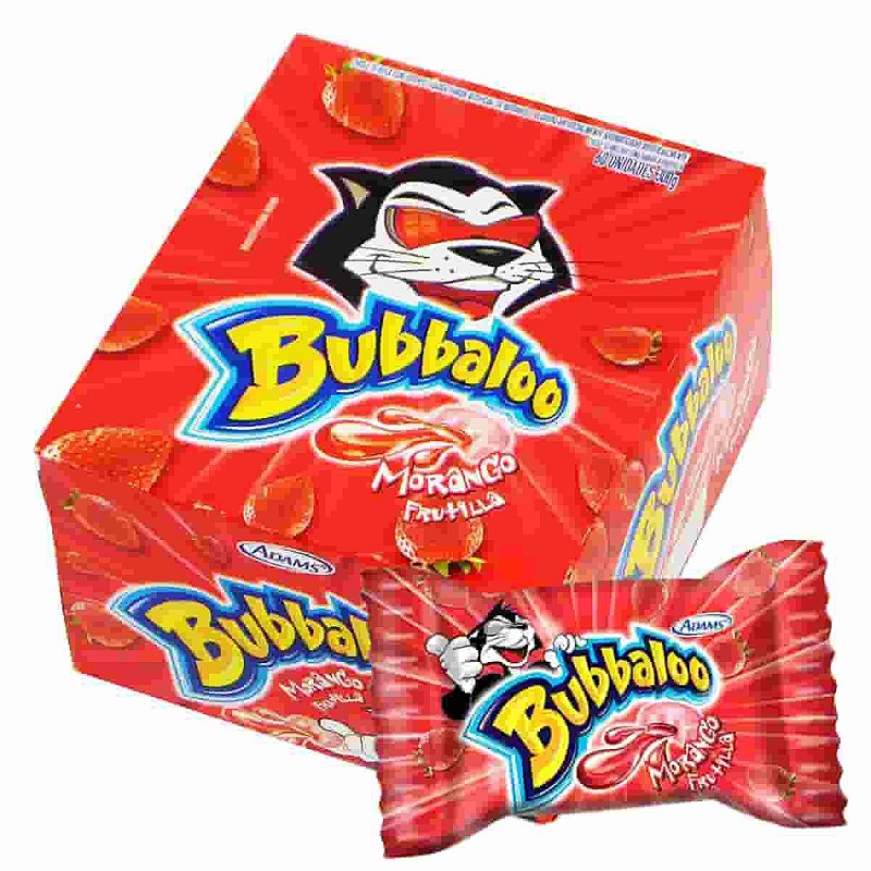 Chiclete Bubbaloo Morango C/60 - Adams - Mercadoce - Doces, Confeitaria ...