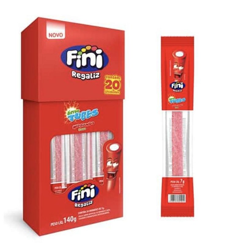 Tubes Morango Azedinho com 20 unidades de 7g cada - Fini - Mercadoce ...