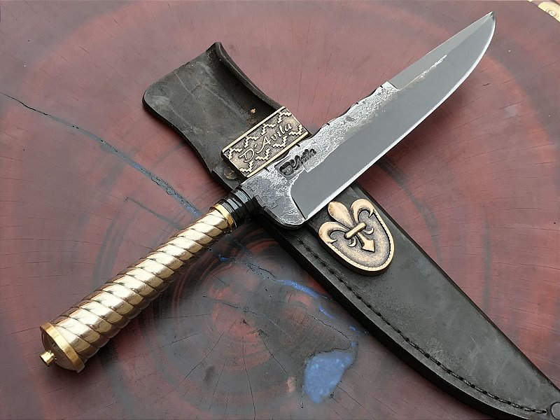 Faca 8” Forjada, cabo prateado, fosfatizada, lâmina larga. - Casa ...