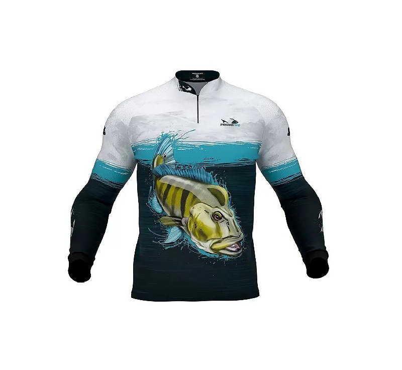 Camisa Camiseta Pesca Presa Viva Tucunaré Azul Masculino 03 - Shop do ...