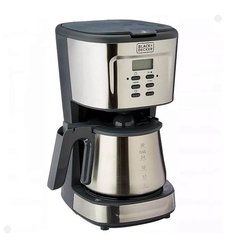 Cafeteira Programável Inox 30 Cafés - Black & Decker - Shop do Mineiro