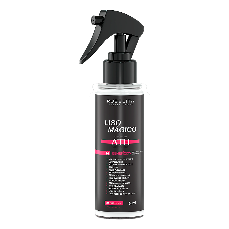 Spray Liso Mágico 60ml Tecnologia ATH Rubelita Professional - Rubelita ...