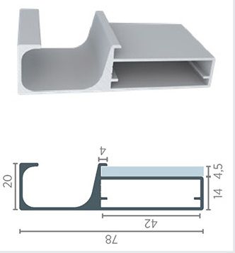 PERFIL RM 058 6 METROS ROMETAL - VT Ferragens - Tudo que o Marceneiro Precisa.