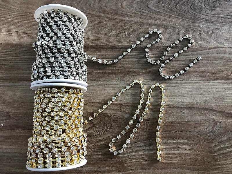 Strass em metro 5 mm - 9,15 metros - Top 3 Aviamentos