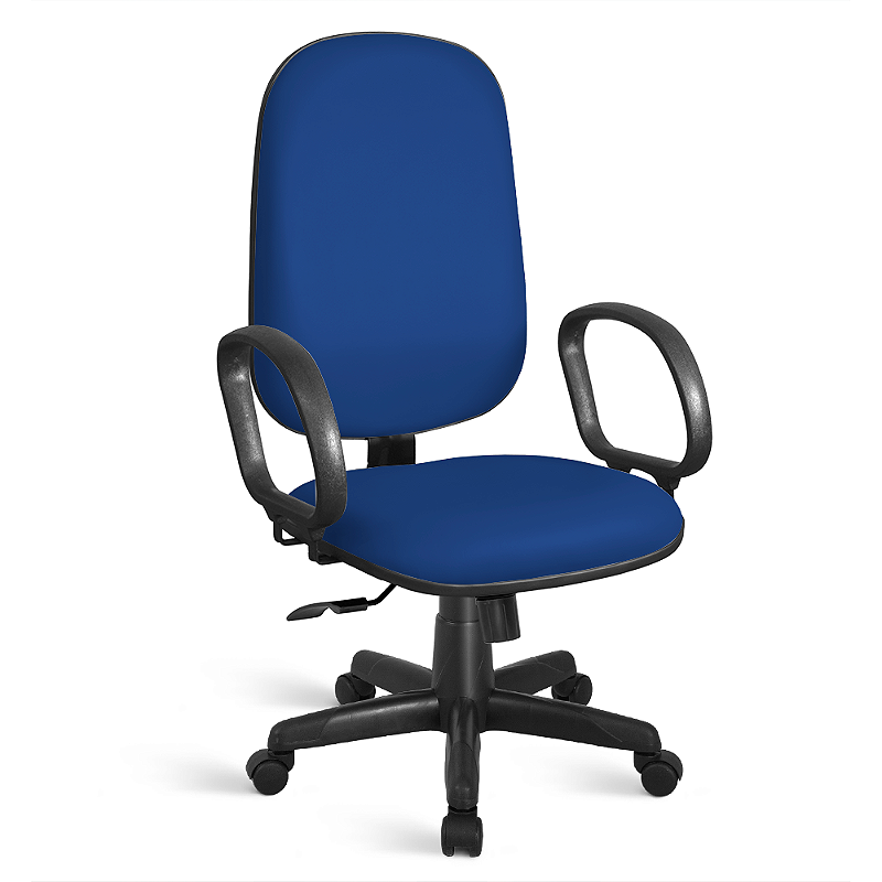 Cadeira Presidente Torino Giratória Relax com Braços Azul - Arazzi