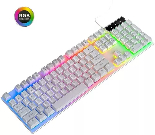 TECLADO GAMER SEMI-MECÂNICO RETROILUMINADO ICE ARMOR BK30 BRANCO - PC ...