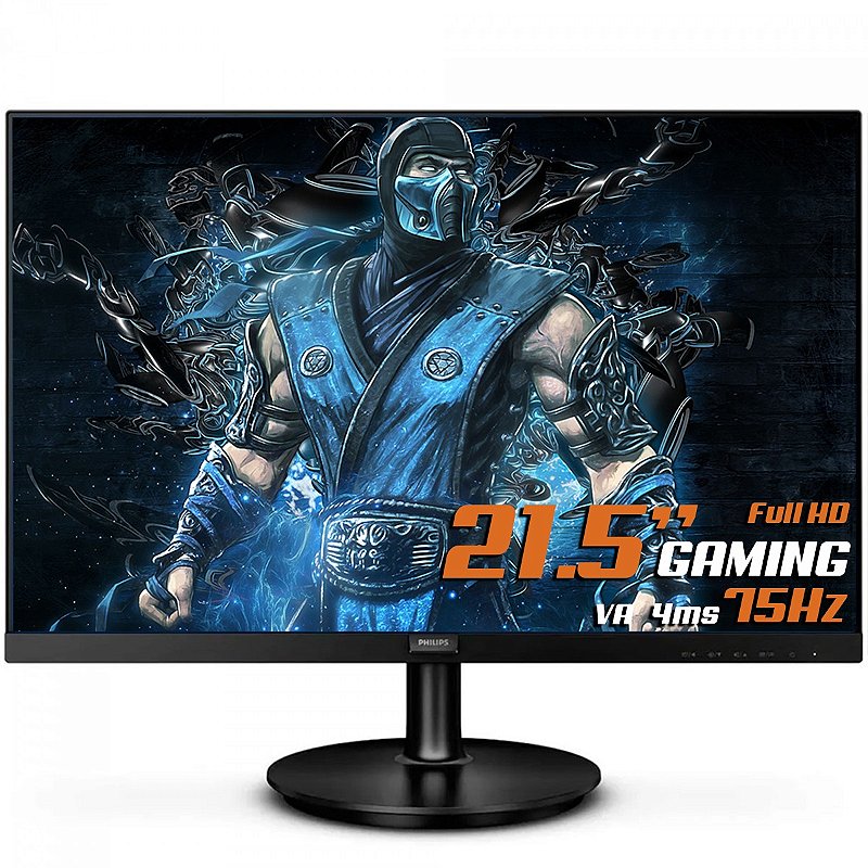 MONITOR PHILIPS 22 POLEGADAS FULL HD LED 75HZ HDMI VGA 221V8L PRETO ...