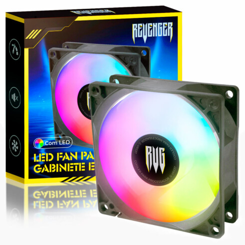 COOLER FAN REVENGER G-VR337 LED RAINBOW 80MM - PC Gamer em Goiânia é na ...