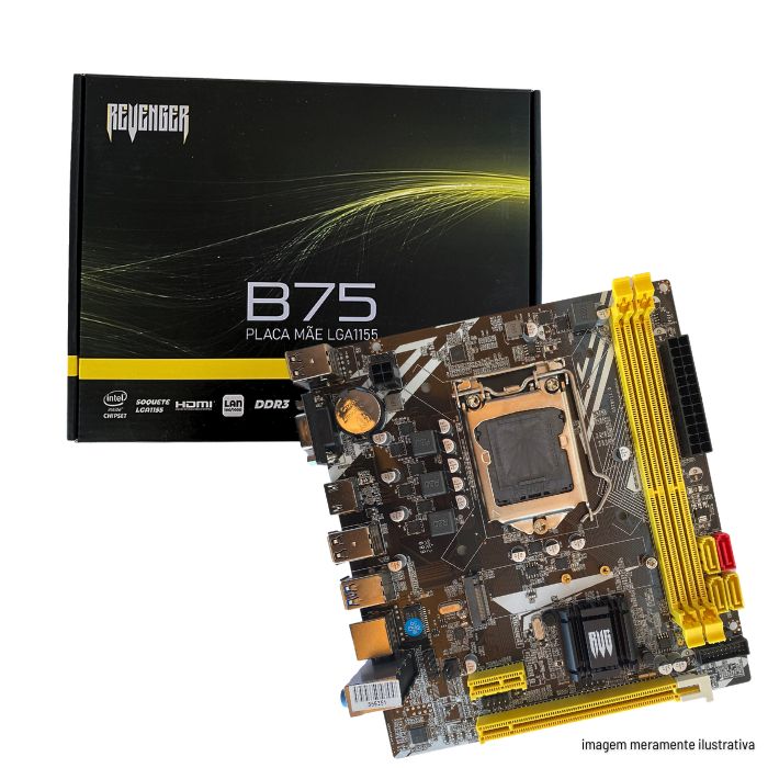 PLACA MÃE REVENGER B75 DDR3 INTEL LGA 1155 - PC Gamer em Goiânia é na ...