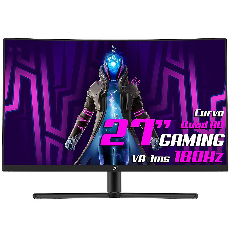 MONITOR GAMER SUPERFRAME VISION 27 POL CURVO FHD VA HDR600 1MS 180HZ ...