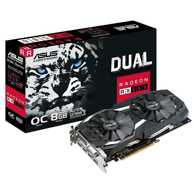 Placa de Vídeo Asus Radeon RX 580 Dual OC 8GB GDDR5 256Bit - PC Gamer ...