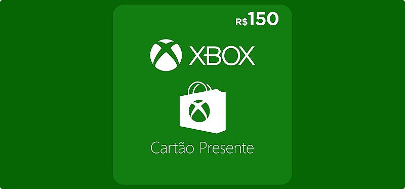Cartão Presente Xbox 150 Reais Brasil - Código Digital - THKEYS - Os ...