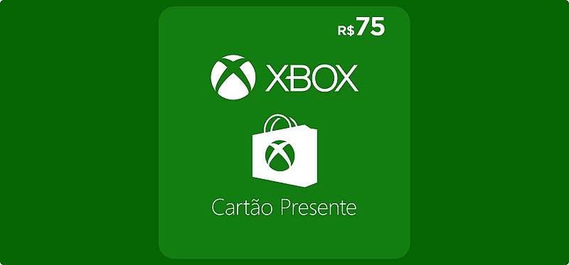 Cartão Presente Xbox 75 Reais Brasil - Código Digital - THKEYS - Os melhores jogos e gift card