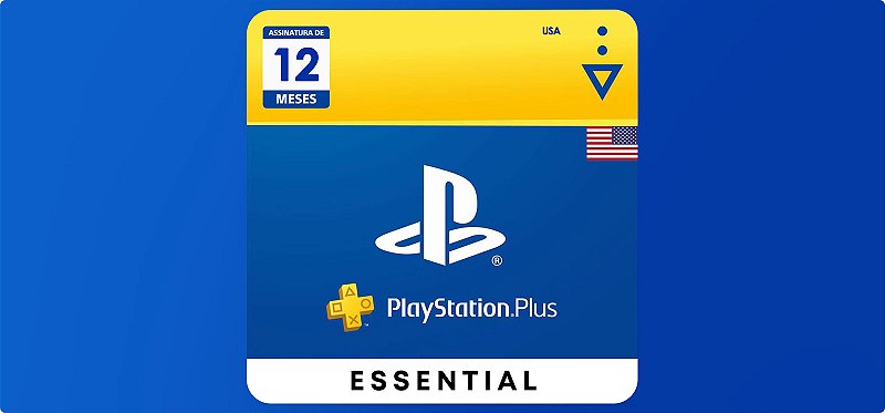 Playstation Plus Essential 12 Meses Assinatura USA - Código Digital ...