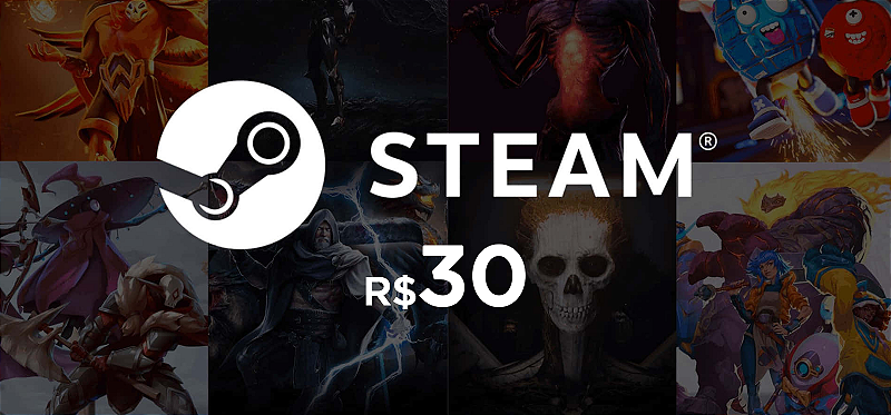 Steam Gift Card - Cartão Pré Pago R$ 30 - Código Digital - THKEYS - Os melhores jogos e gift card