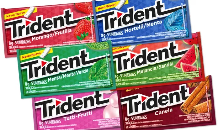 Chiclete Trident com 21 unidades - Shimba Embalagens | Presidente ...