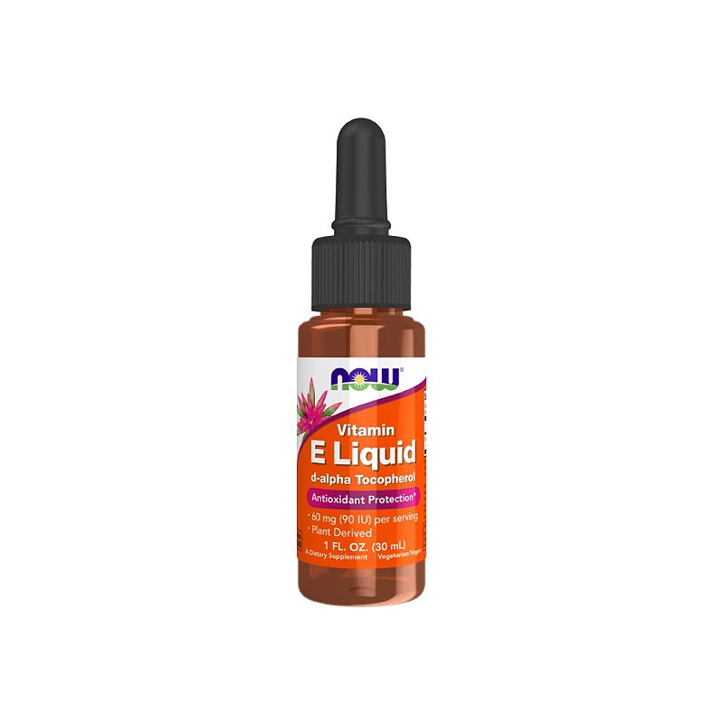 Vitamina E Líquida 60mg 90IU 30ml - NOW - BH Suplementos