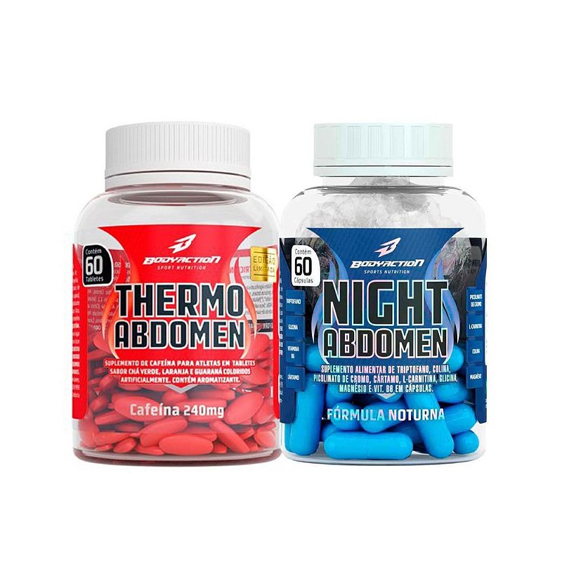 Kit Thermo Abdomen + Night Abdomen 60 cápsulas cada - BodyAction - BH ...