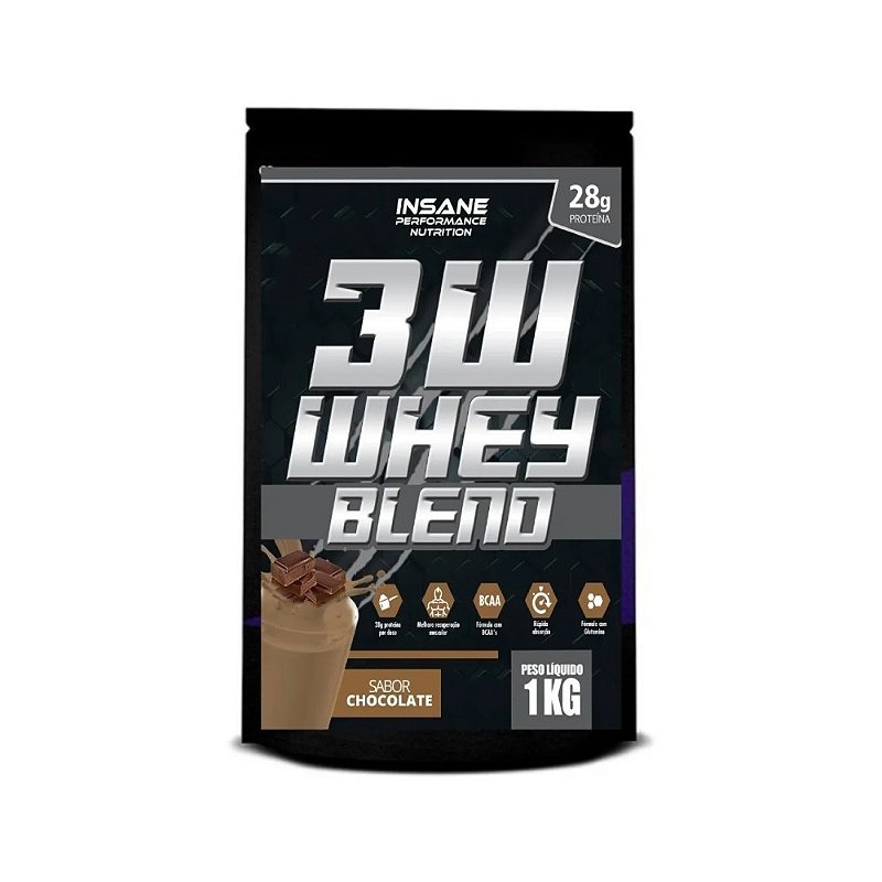 Whey 3W Isolado/Hidrolisado/Concentrado 1kg - Insane Performance - BH ...