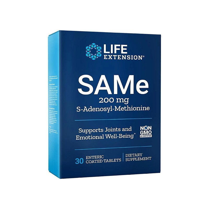 SAMe 200mg 30 Veg Comprimidos com Rev. Entérico - Life Extension - BH ...