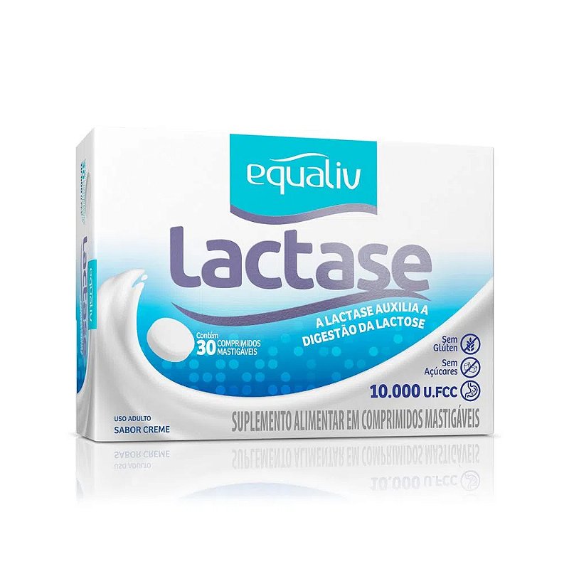 Lactase 10.000 FCC 30 Comprimidos mastigáveis - Equaliv - BH Suplementos
