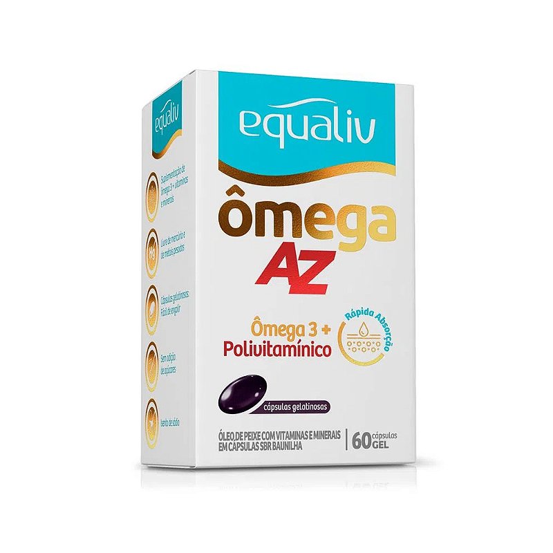 Ômega 3 AZ 60 Cápsulas - Equaliv - BH Suplementos