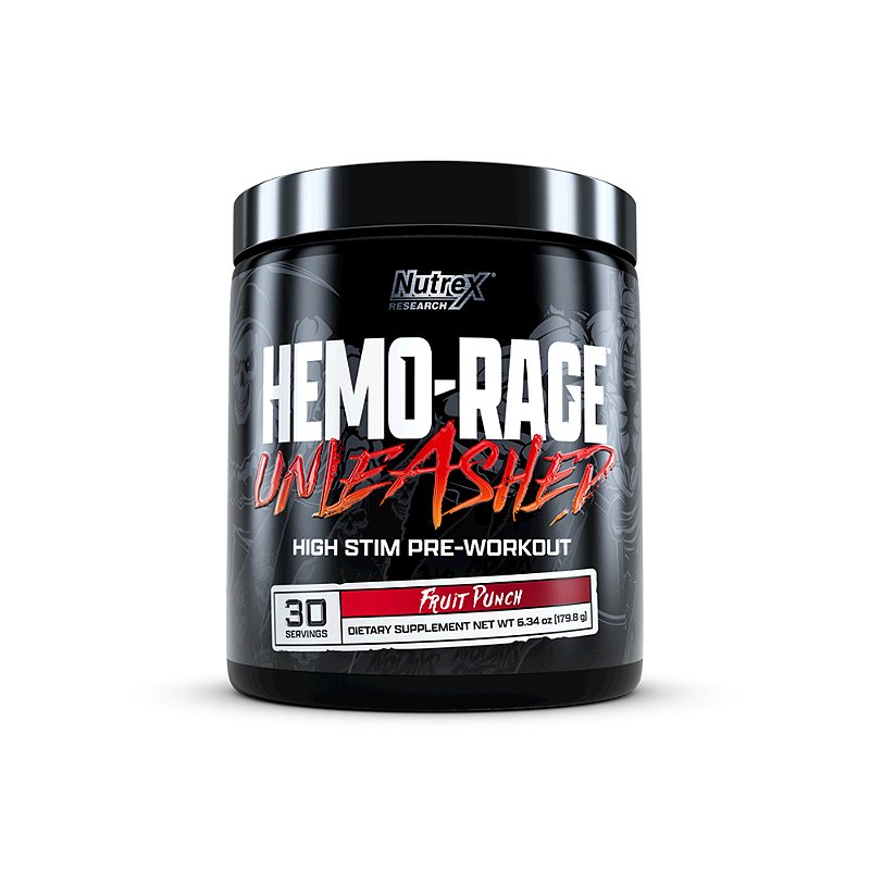 Pré-treino Hemo-Rage Unleashed 180g - Nutrex - BH Suplementos