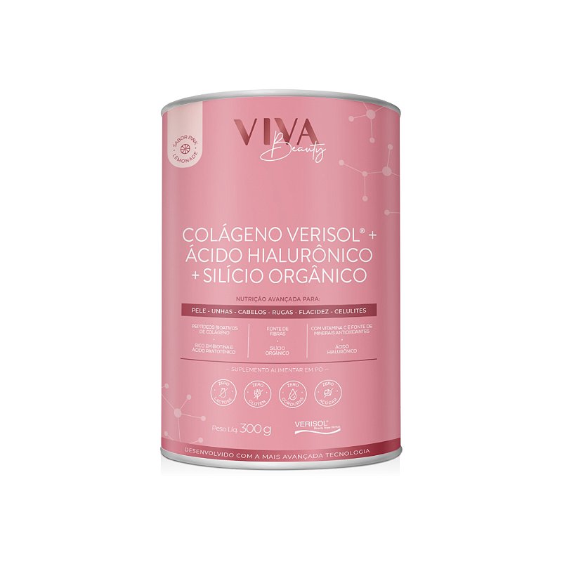 SKIN COMPLEX PLUS 300g Pink Lemonade - Viva Beauty - BH Suplementos