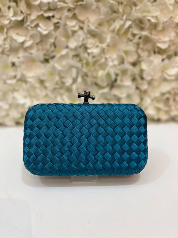 BOLSA BOTTEGA AZUL TURQUESA GD - Closet das 2