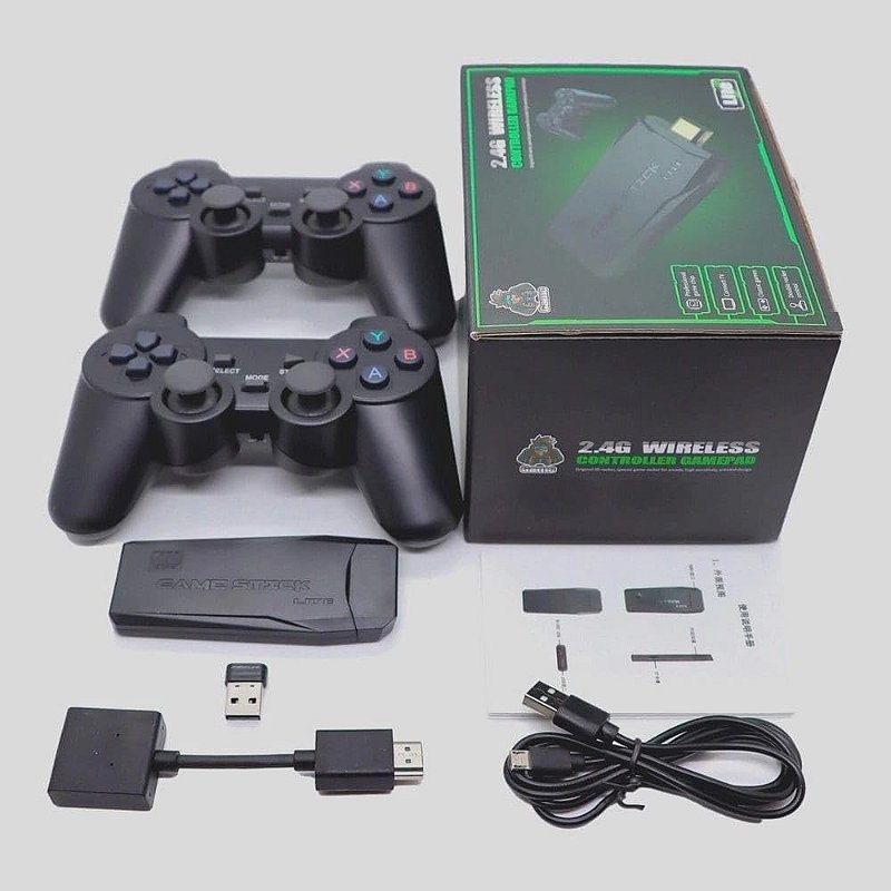 Video Game Stick Lite 4K 2.4G Wireless Controller Gamepad 2 Controle ...